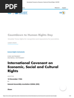 International Covenant On Economic, Social and Cultural Rights, 1966 | PDF