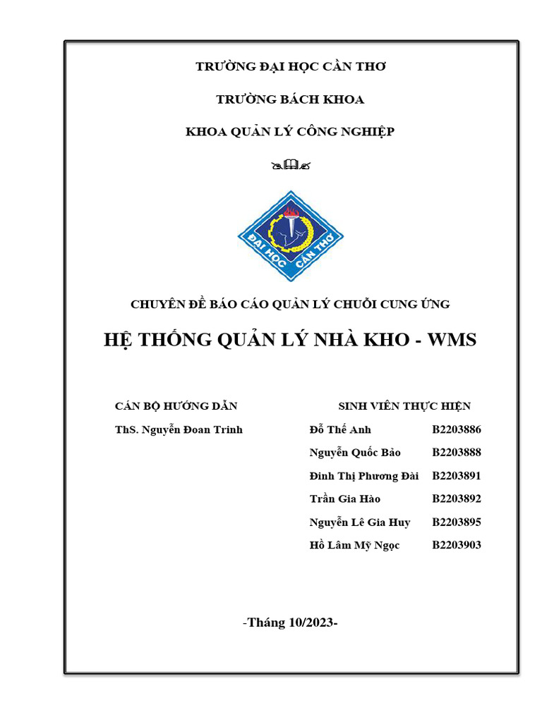 01 - He Thong Quan Ly Nha Kho WMS | PDF