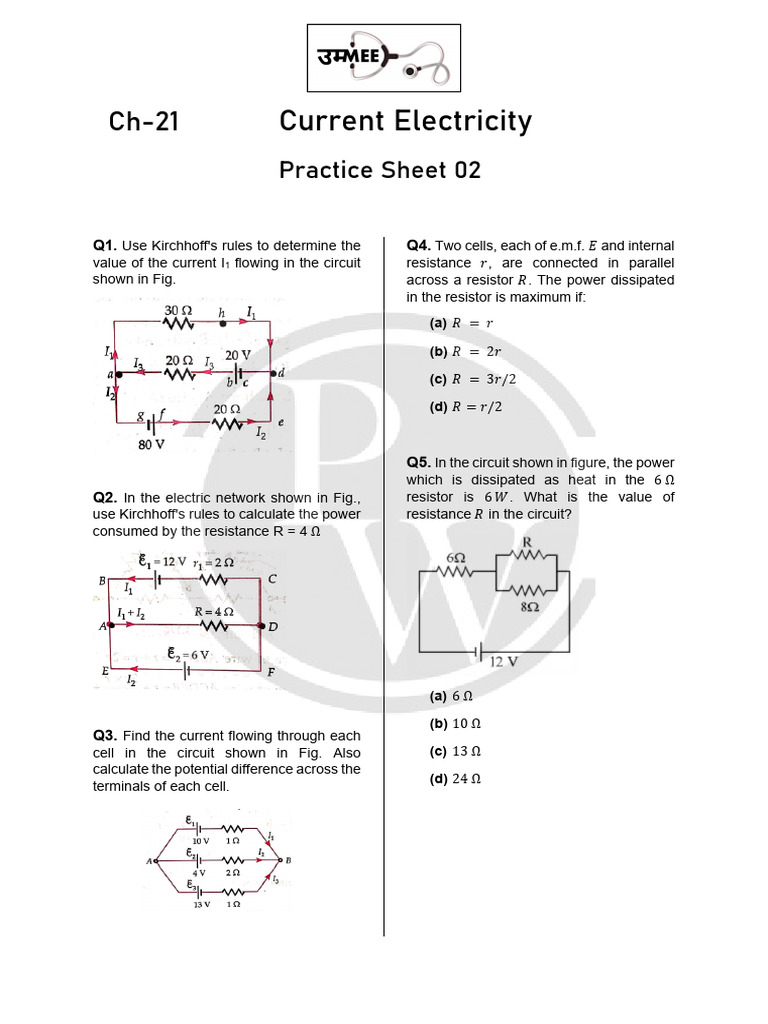 Current Electricity 2 | PDF | Series And Parallel Circuits | Quantity