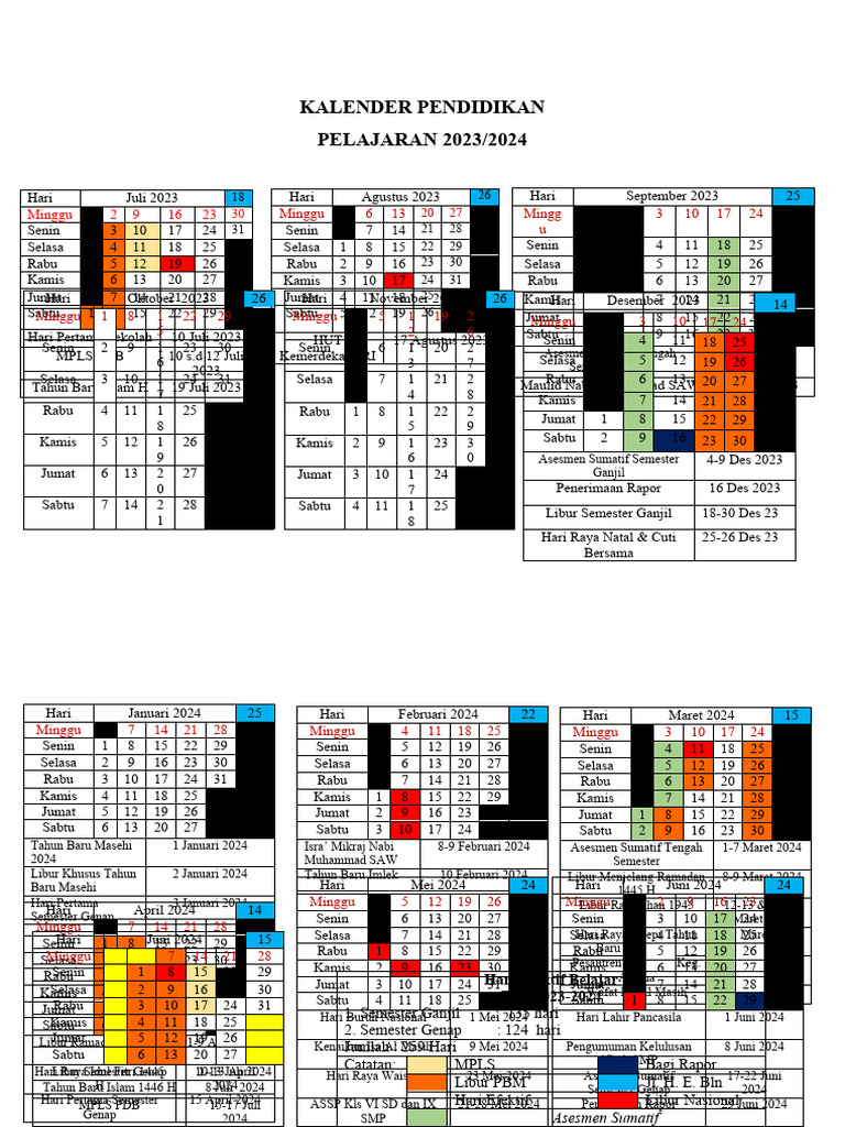 Kalender Pendidikan | PDF