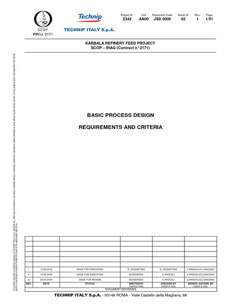 2342 AA00 JSD 0000 02 1 Basic Process Design Requirements And