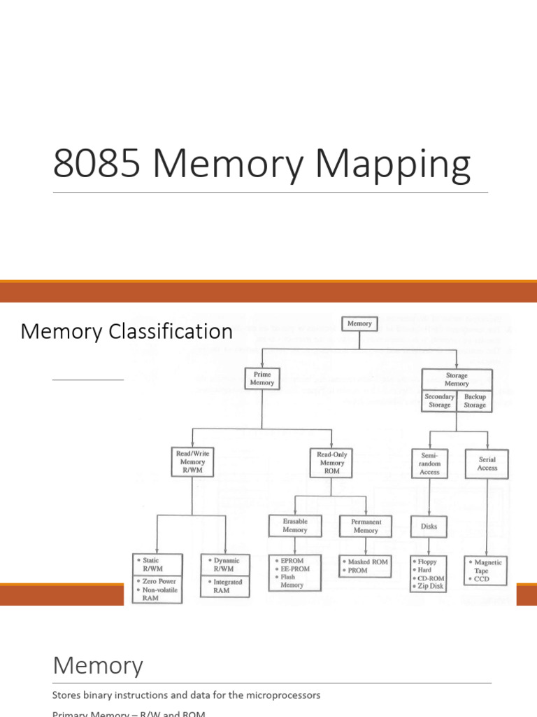 Slide - 4 - 8085 - Memory Interfacing | PDF