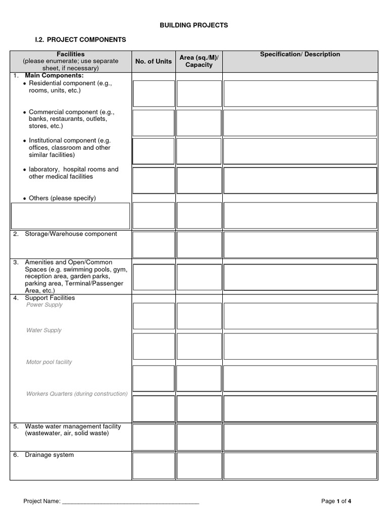 Project Components | PDF | Water | Specification (Technical Standard)