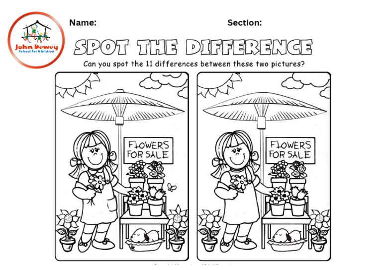 SEL-Spot The Difference Activity | PDF