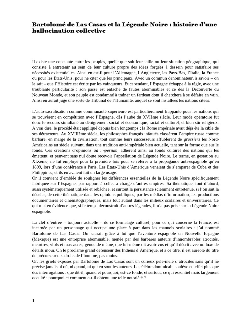 La Légende Noire espagnole décryptée | PDF | Hernán Cortés | Espagne