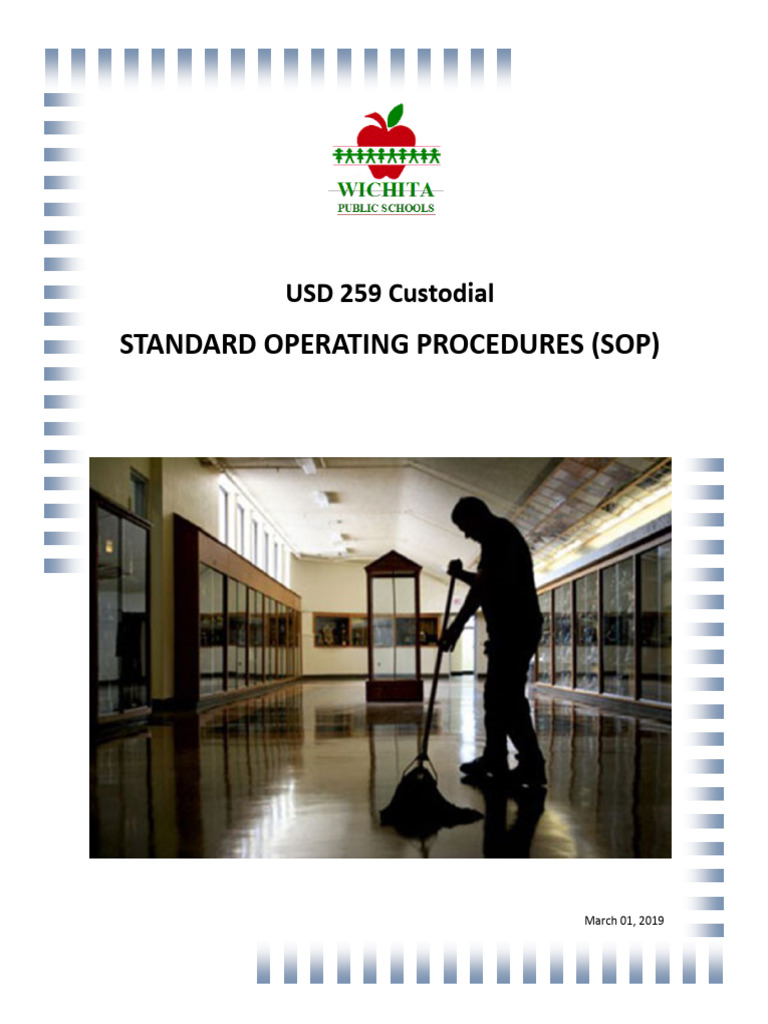 Custodial STD Op Procedures Book | PDF | Vacuum Cleaner | Toilet