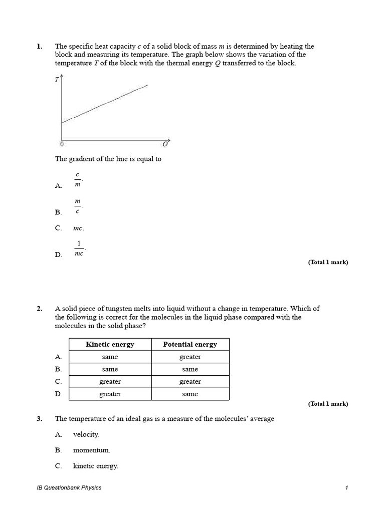 Thermal Physics | PDF | Heat | Heat Capacity
