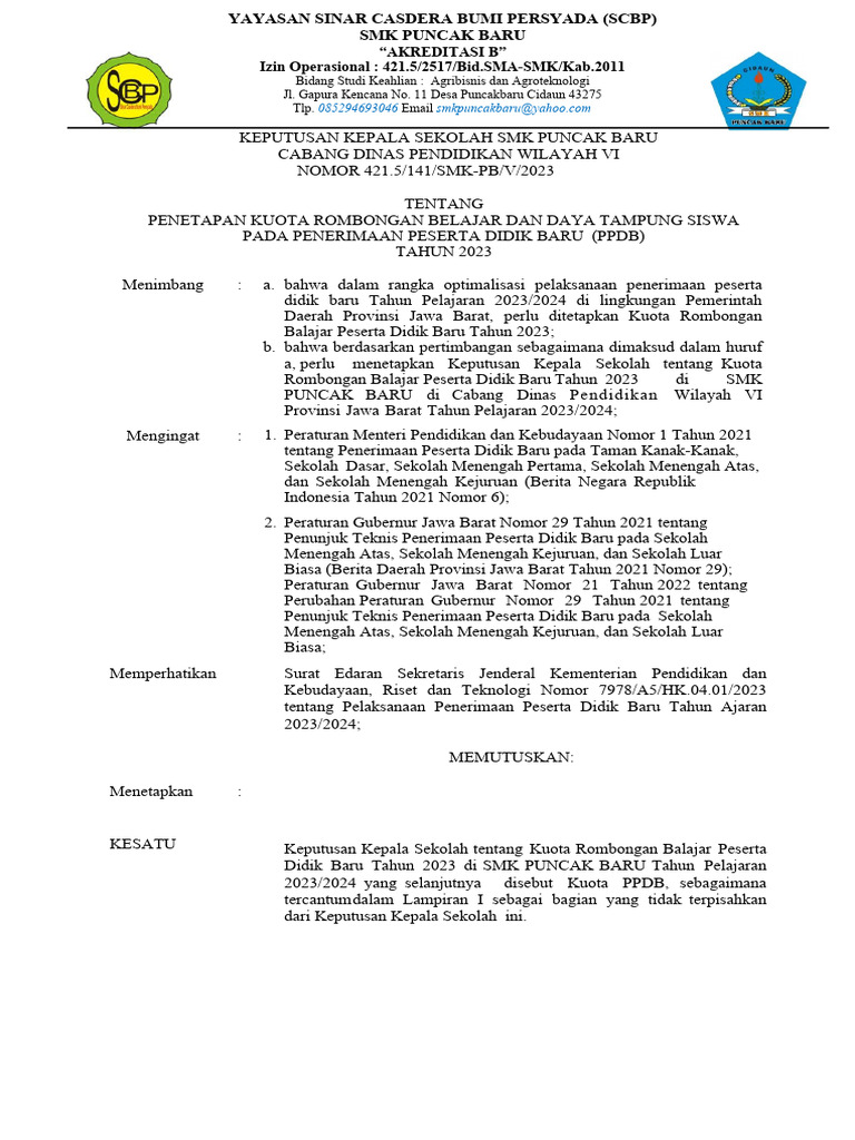 SK PPDB Swasta | PDF