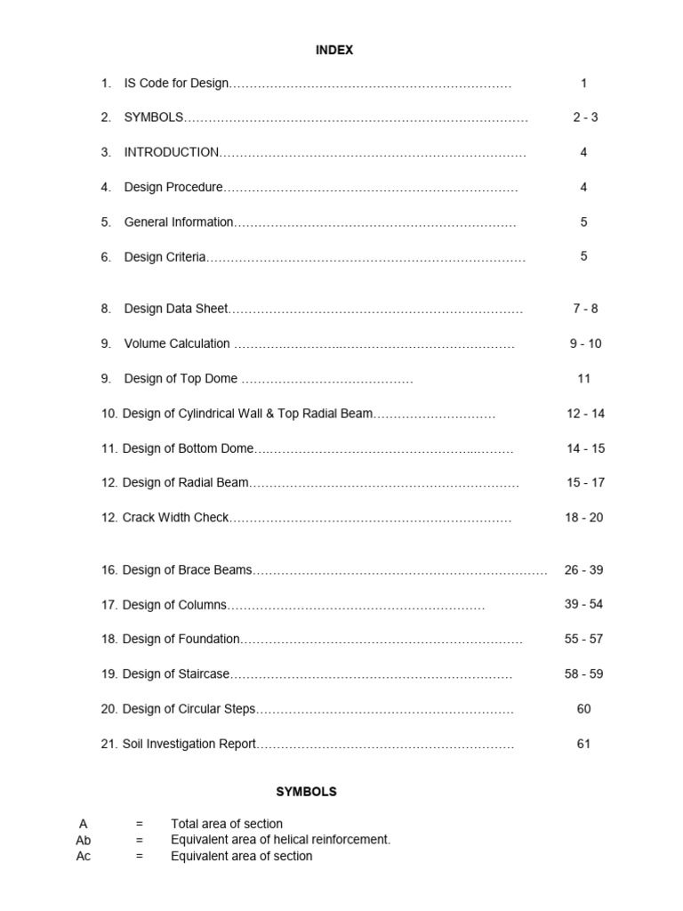 OHT Design Calculation for 200 KL Tank | PDF