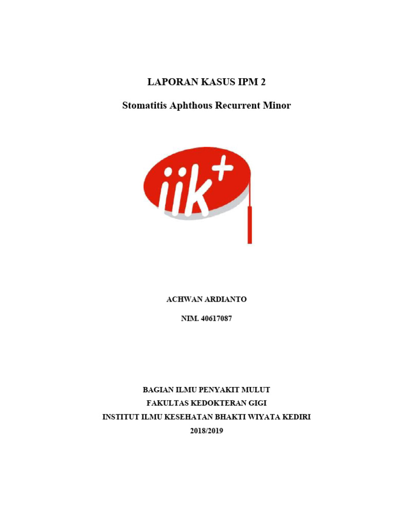 Laporan Kasus Ipm 2 Sar Minor Brian Adityawan | PDF