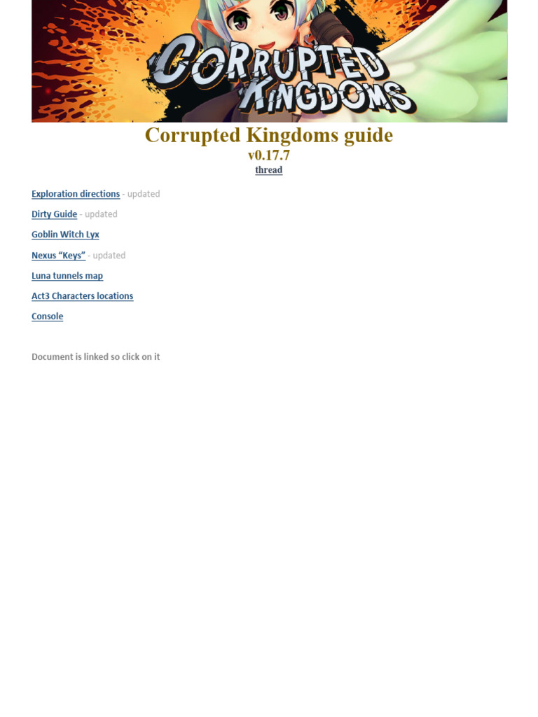 Corrupted Kingdoms Guide | PDF