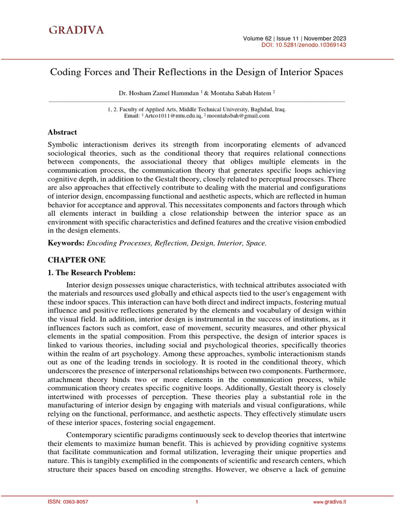 Coding Forces and Their Reflections in The Design of Interior Spaces ...