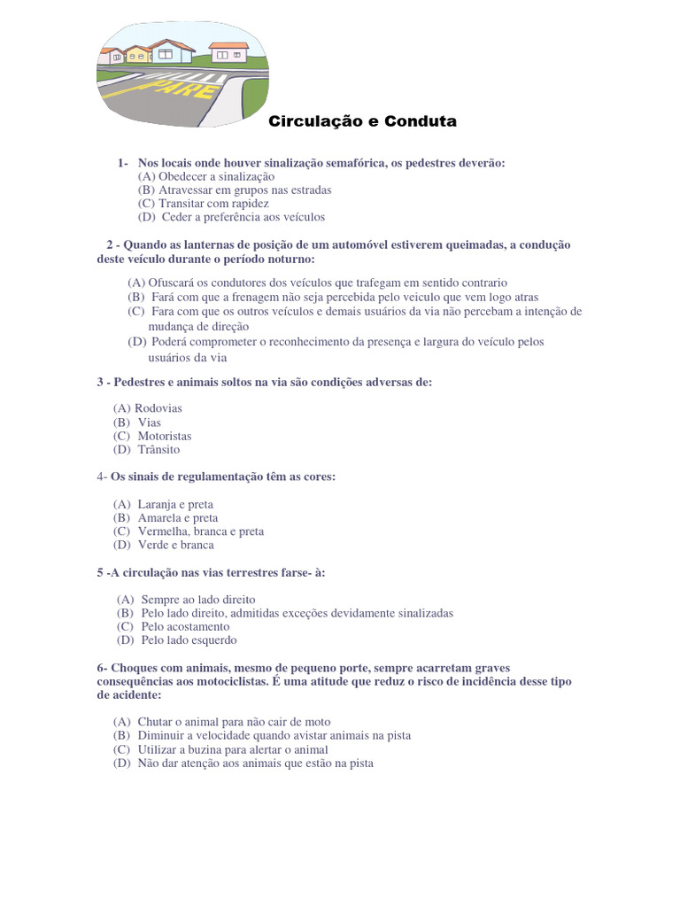 Circulação e Conduta | PDF | Tráfego | Transporte