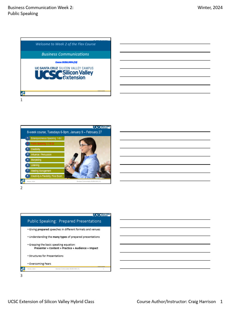 Wk-2 - Public Speaking Student Handout | PDF