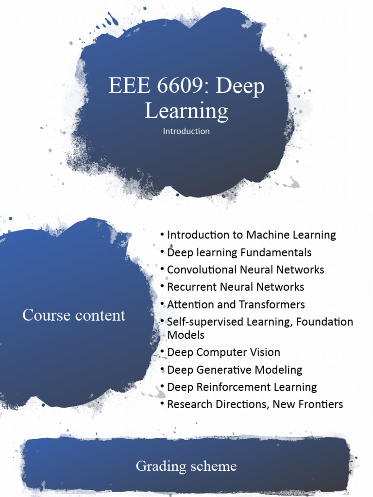 EEE - 6609 - 2022 - Deep Learning - Lecture - 1 | Download Free PDF ...