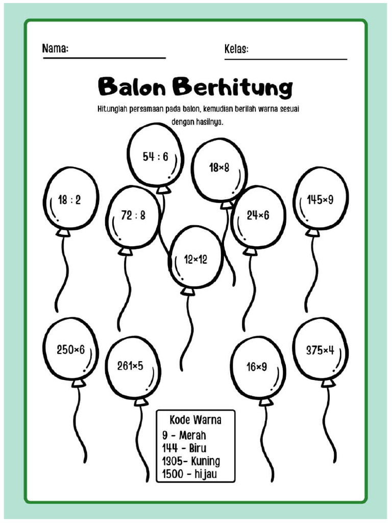 Balon Berhitung | PDF