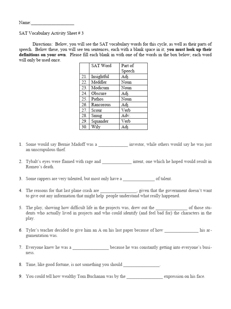 SAT Word List 03 E&M | PDF