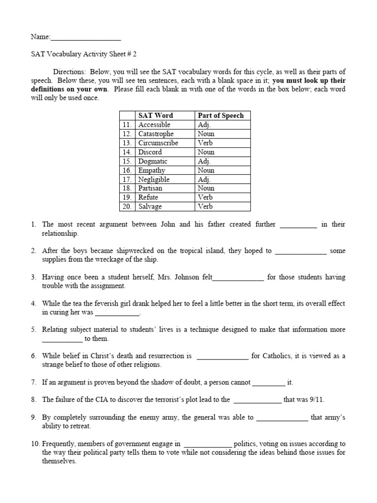 SAT Word List 02 E&M | PDF