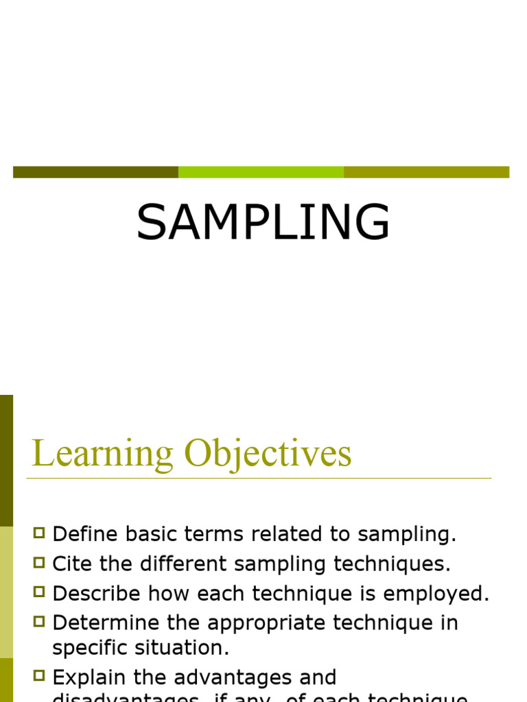 Lecture2 Sampling Procedure | PDF | Sampling (Statistics) | Methodology