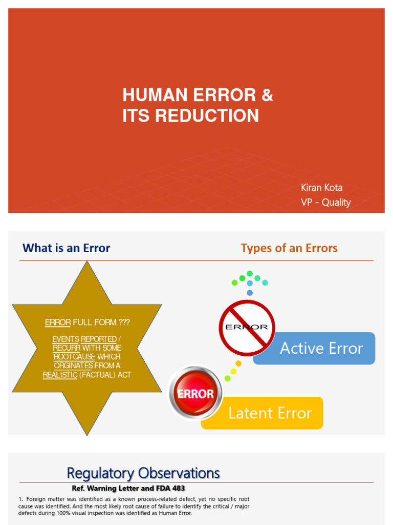 Human Error Reduction in Pharma | PDF | Automation | Risk Assessment