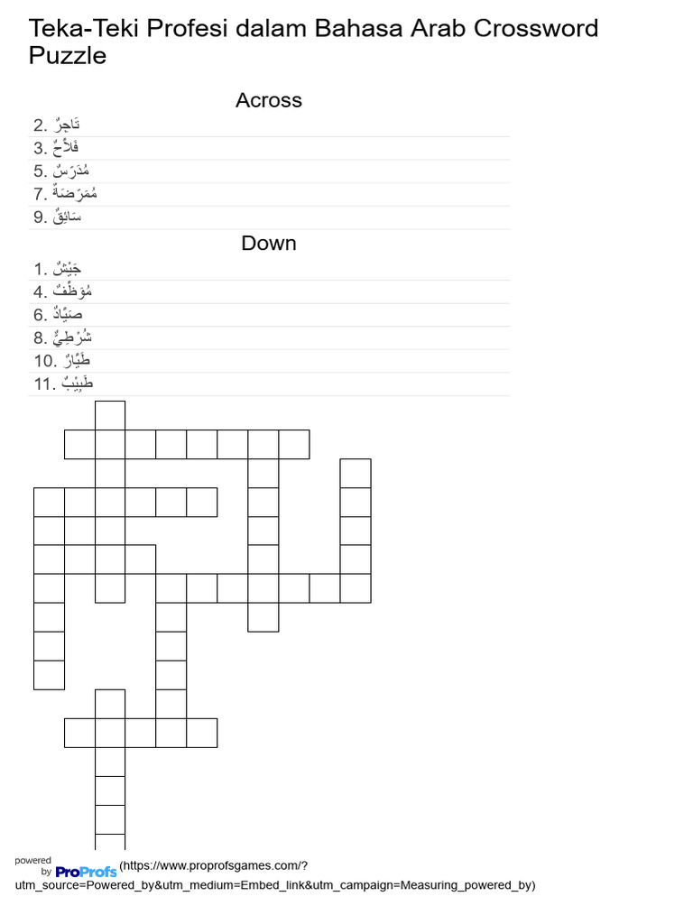 TTS Profesi Dalam Bahasa Arab - Insan Mulia | PDF