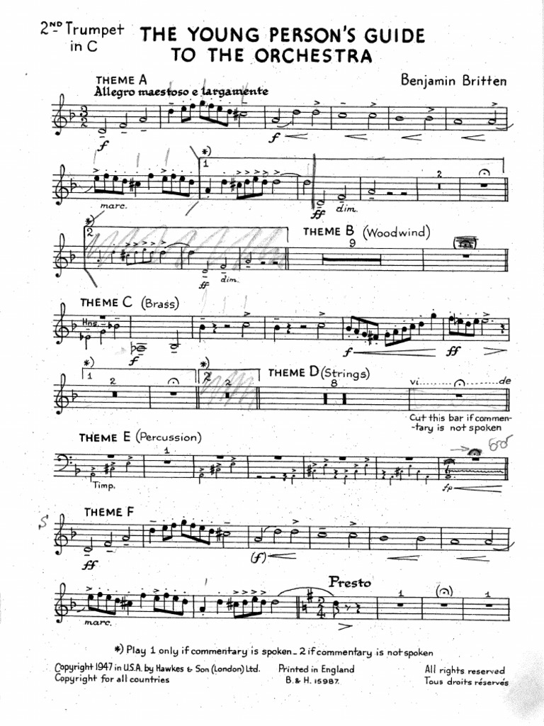 Britten Tr.2 The Young Persons Guide To The Orchestra | PDF