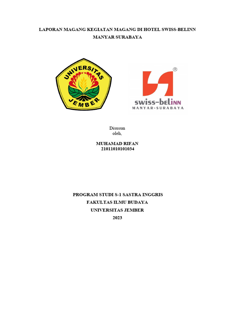 Laporan Magang di Swiss-Belinn Manyar | PDF | Bisnis | Seni