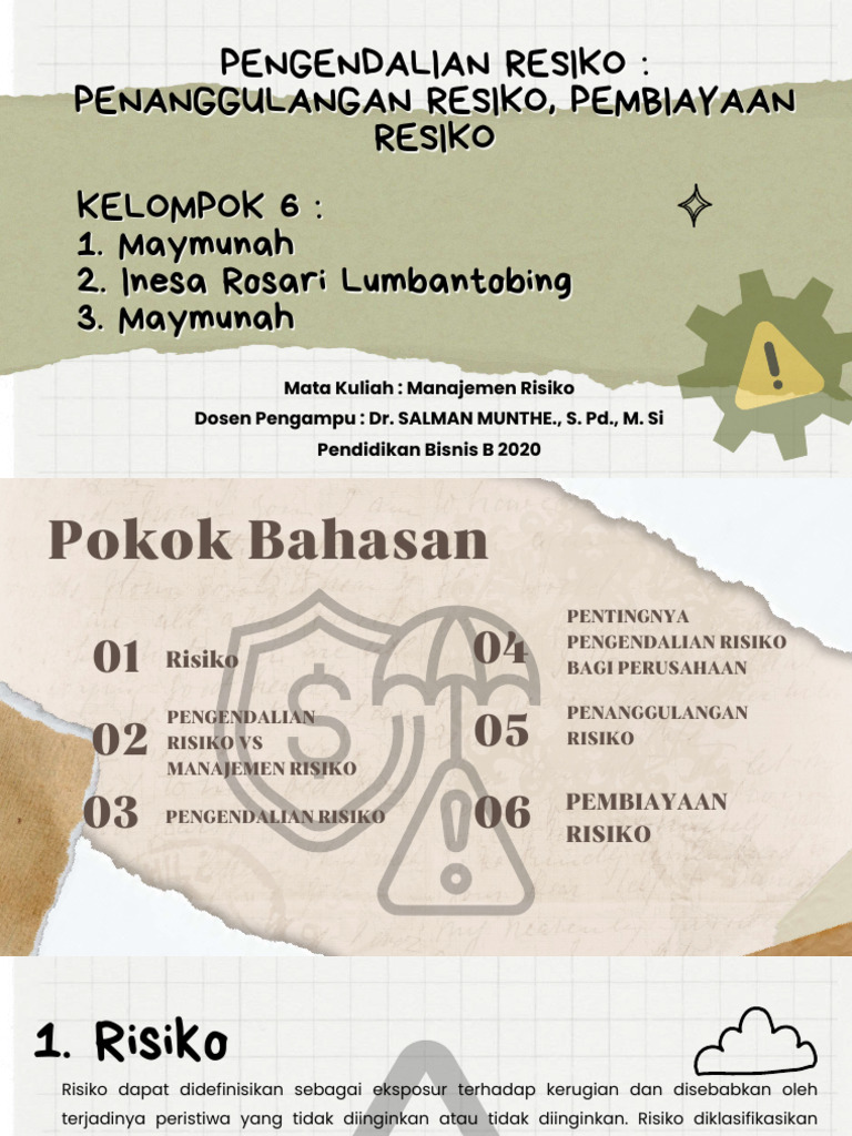 KEL6 MNJ - Risiko | PDF