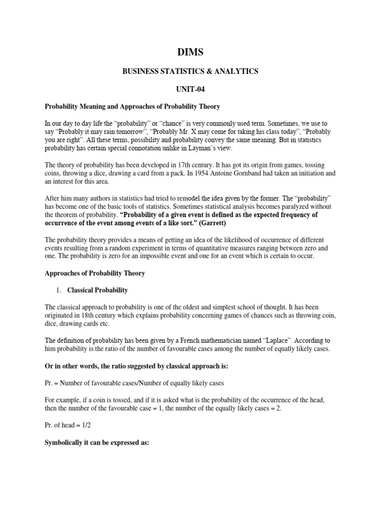 Unit-4 Probability | PDF | Probability Distribution | Normal Distribution