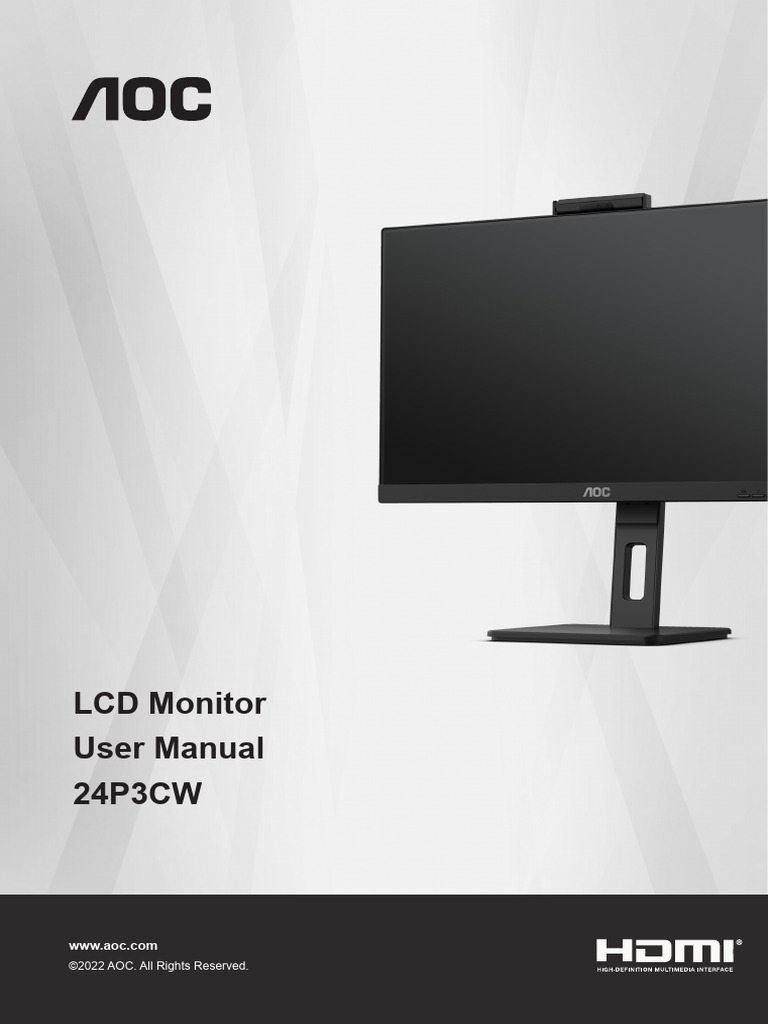 Monitor AOC 24P3CW English | PDF | Ac Power Plugs And Sockets ...