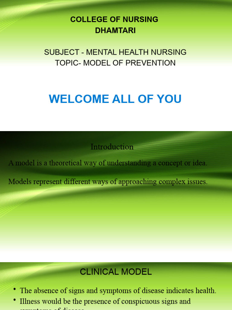 Model of Prevention | PDF | Preventive Healthcare | Health Care