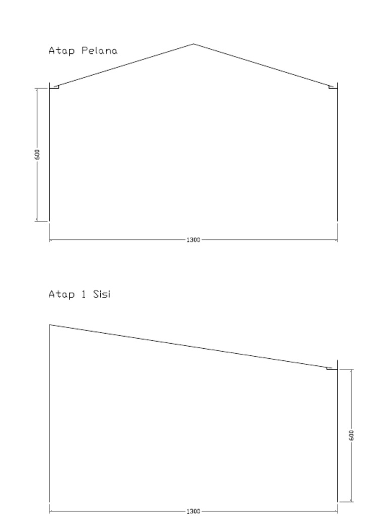 Model Atap Pelana Dan 1 Sisi | PDF