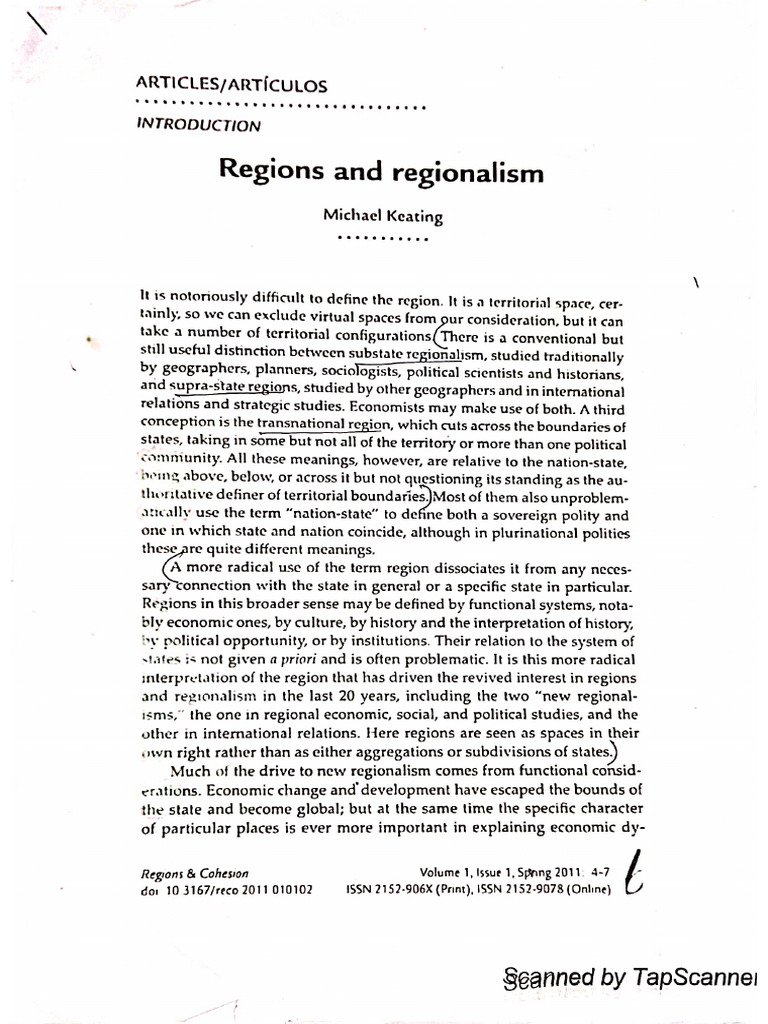 Michael Keating - Regions and Regionalism. | PDF