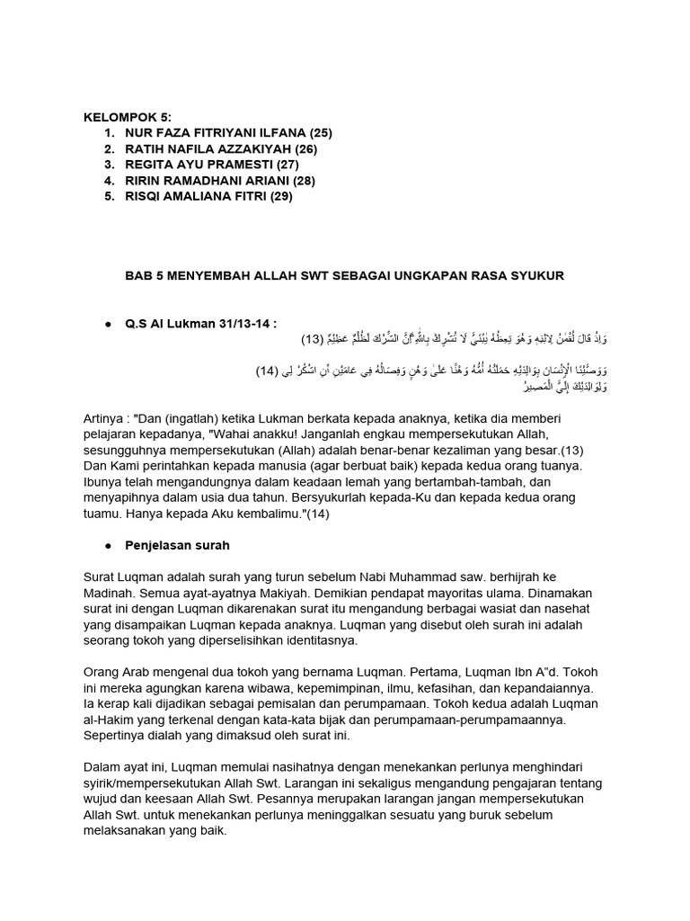 KELOMPOK 5-Menyembah Allah Sebagai Ungkapan Rasa Syukur | PDF