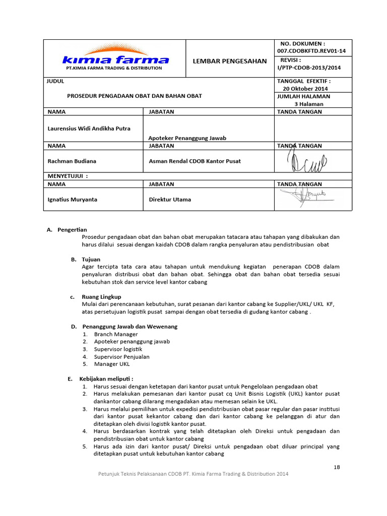 Cdob - Revisi 2014 - 102014 - 007 - Prosedur Pengadaan Obat Dan Bahan ...