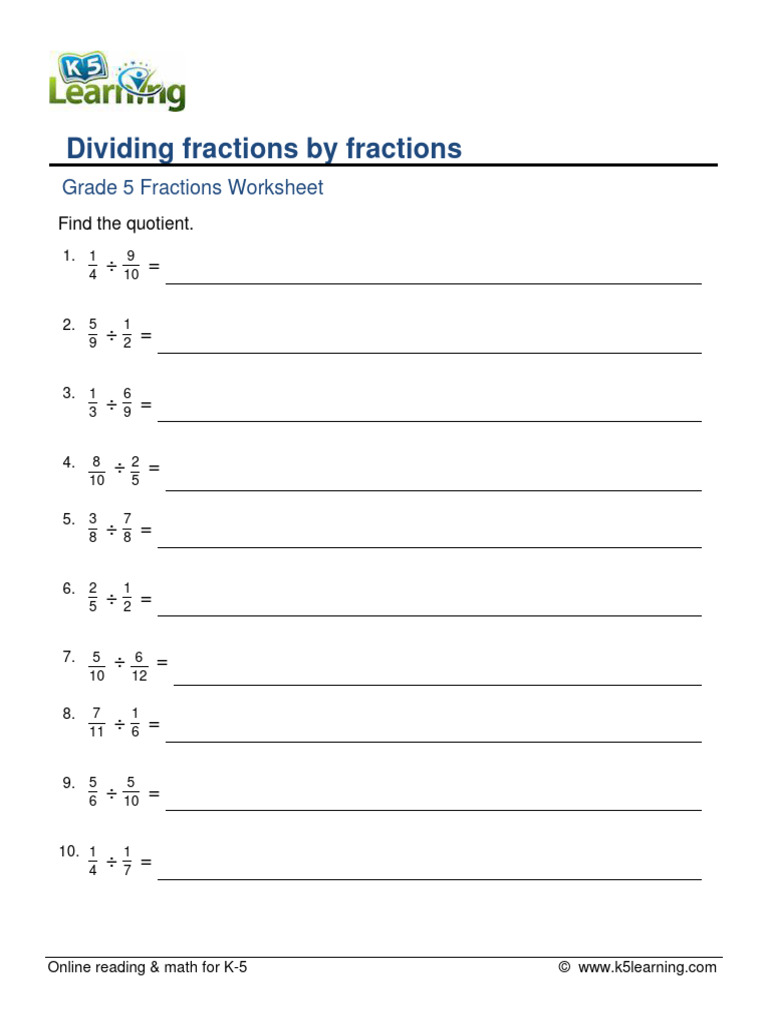 Dividing Fractions by Fractions | PDF