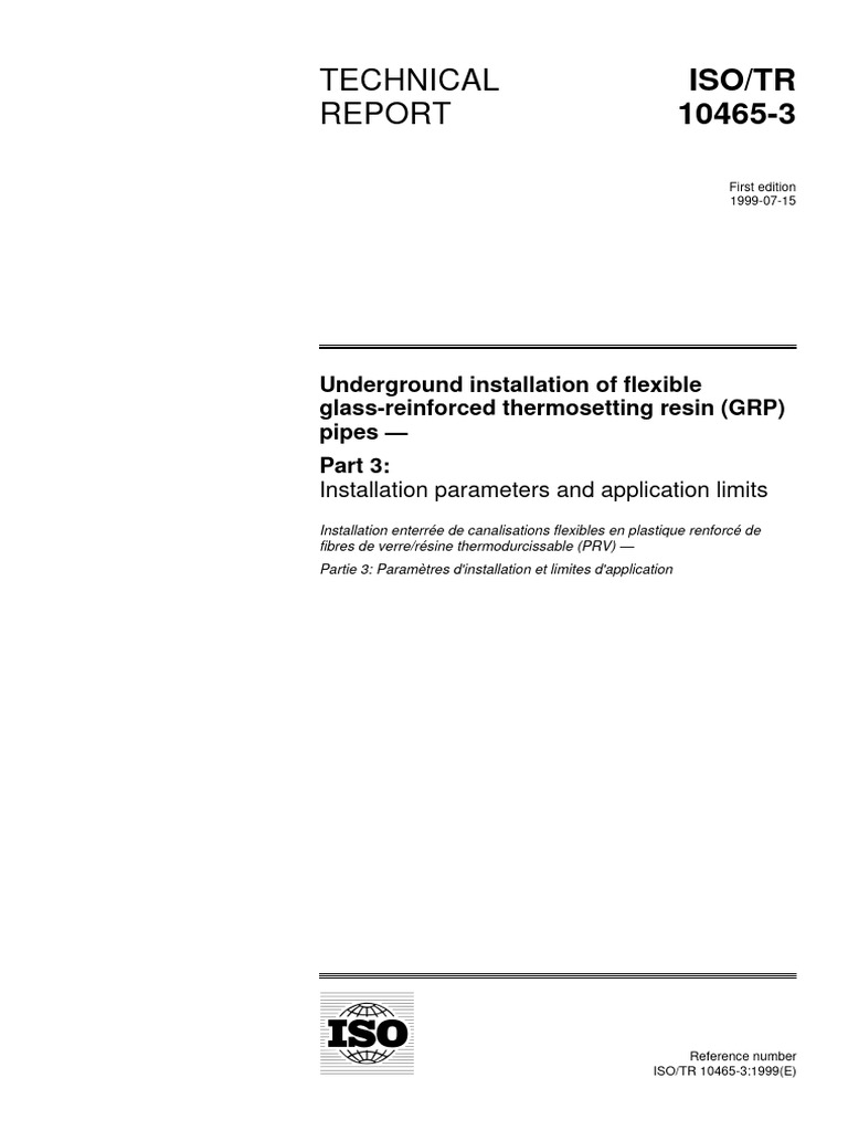 Iso TR 10465-3 1999 | PDF | International Organization For ...