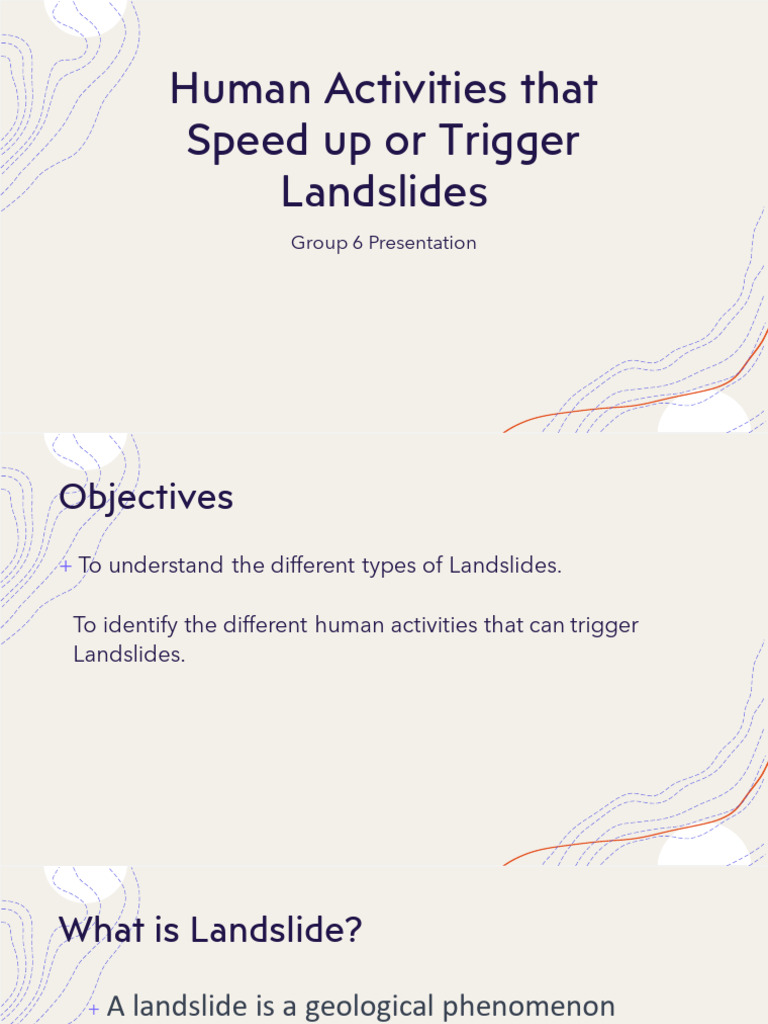 Human Activities That Speed Up or Trigger Landslides | PDF | Landslide | Earth Sciences