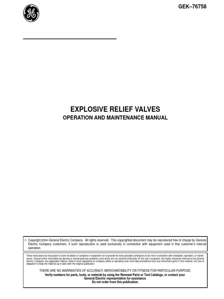 Explosive Relief Valves | PDF