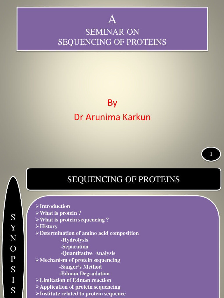 Sequencing of Protein | PDF