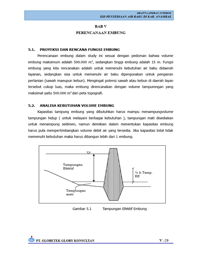 Bab V - Perencanaan Embung 1 | PDF