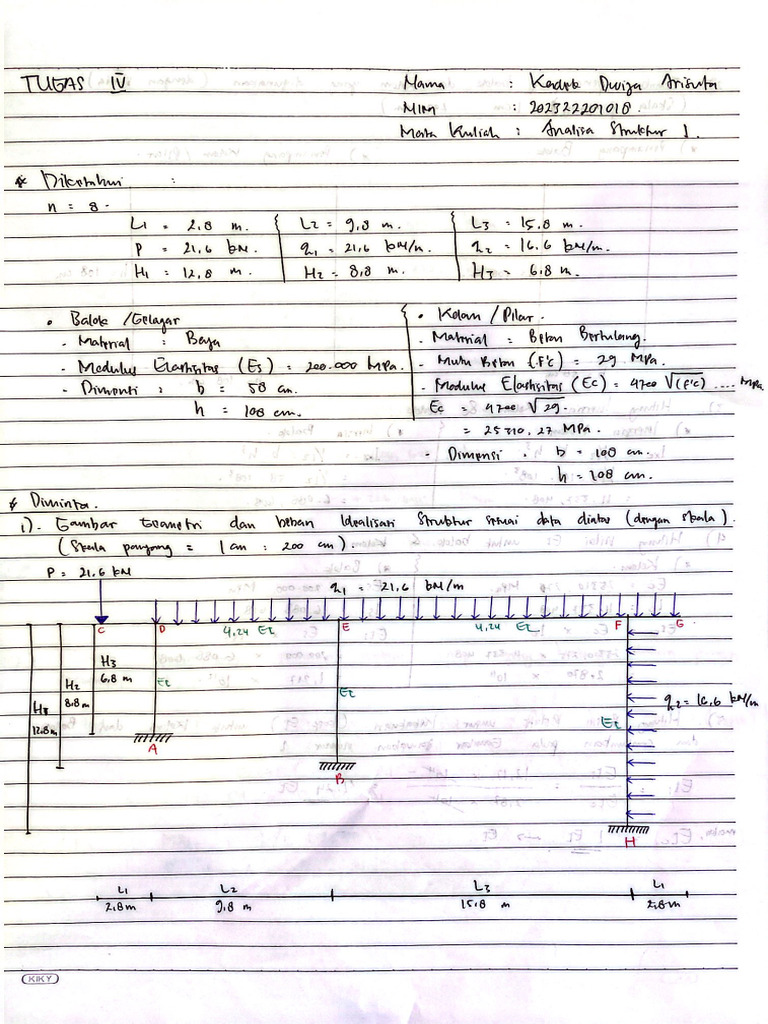Tugas Iv - Analisa Struktur - Kadek Dwija Arisuta - Fix | PDF