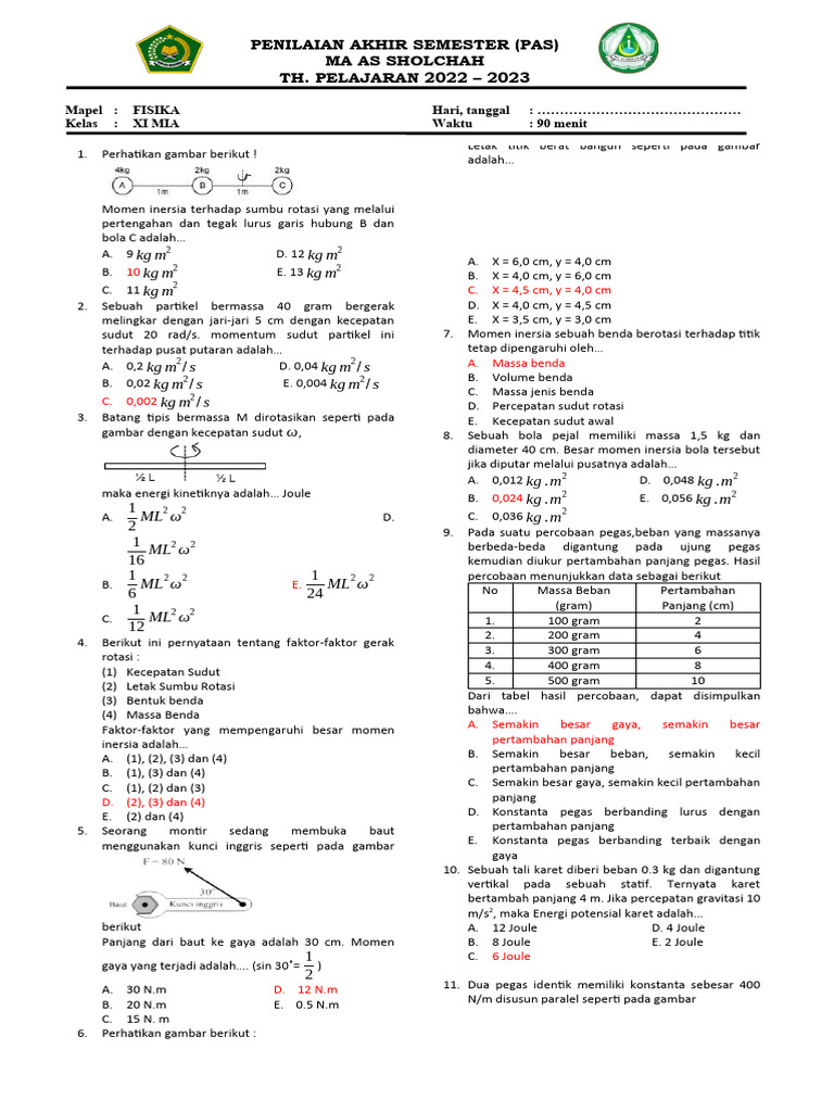 Soal Fisika XI | PDF
