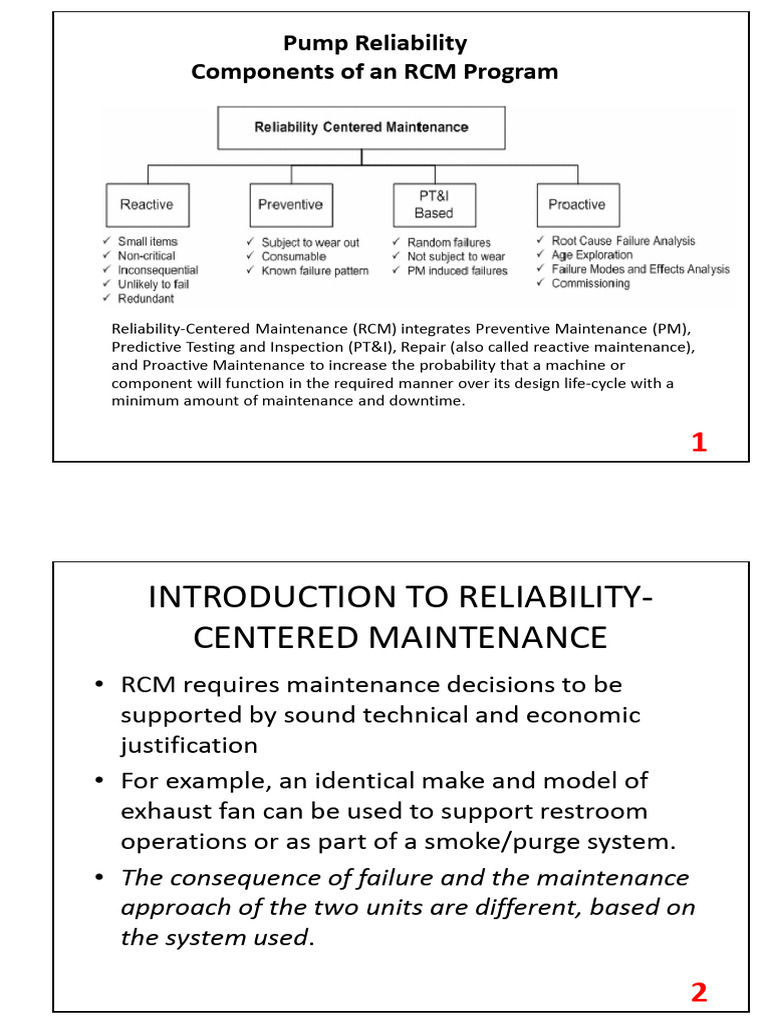Reliability-Centered Maintenance Guide | PDF | Pump | Reliability Engineering