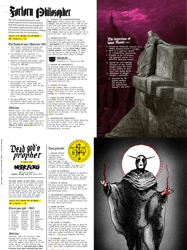 Mork Borg Classes | PDF