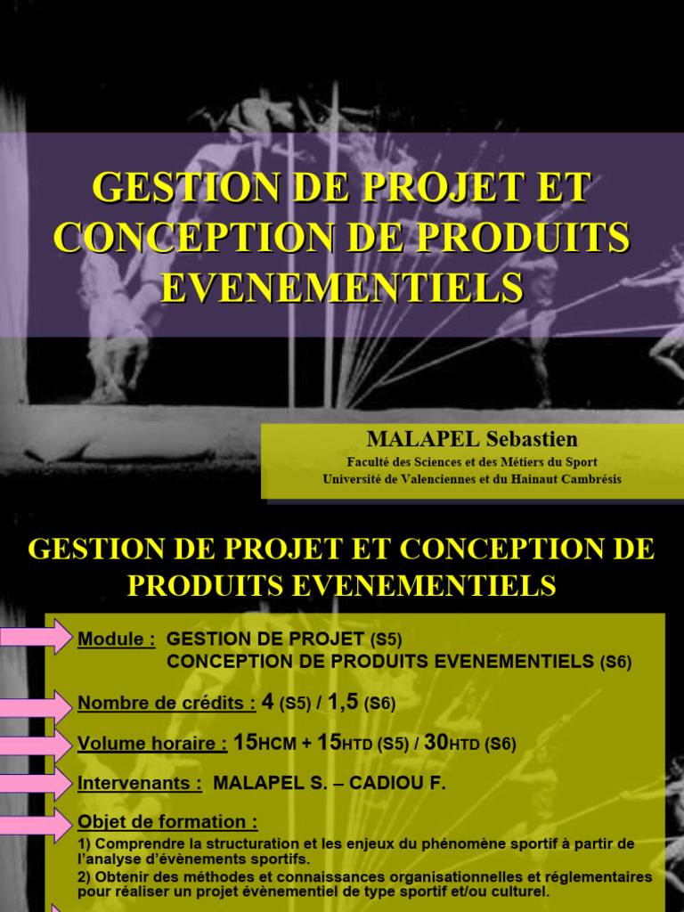 Gestion de Projet Et Conception de Produits Evenementiels | PDF ...