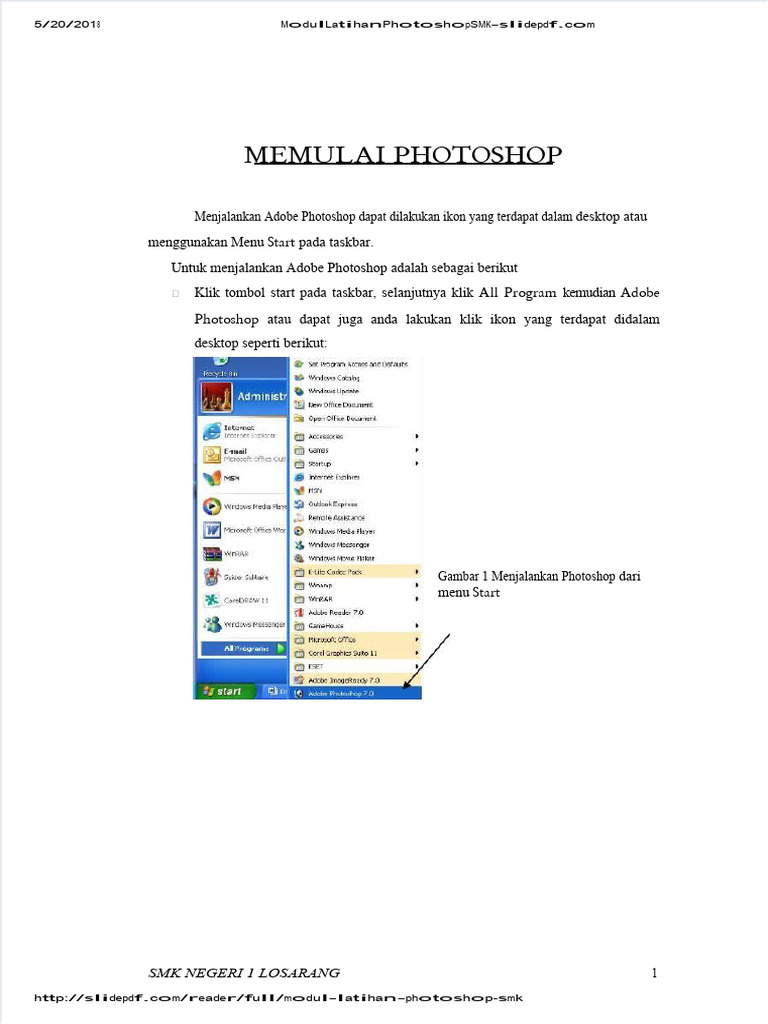 Dokumen - Tips Modul Latihan Photoshop SMK | PDF