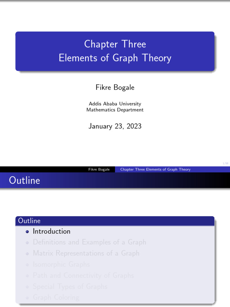 Chapter 3 | PDF | Vertex (Graph Theory) | Graph Theory