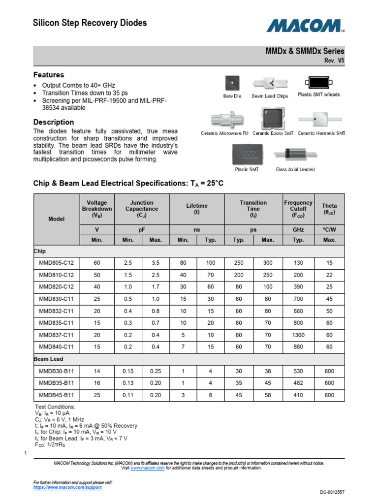MMDX - SMMDX Series | PDF | Capacitor | Diode