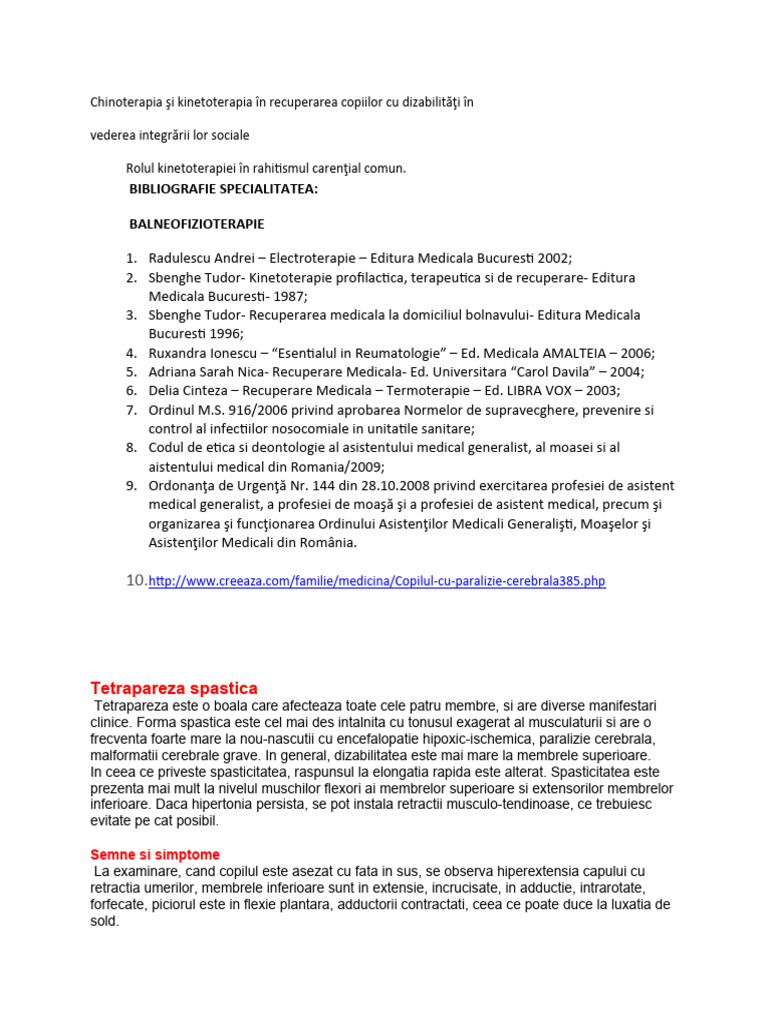 Tetrapareza Spastica | PDF